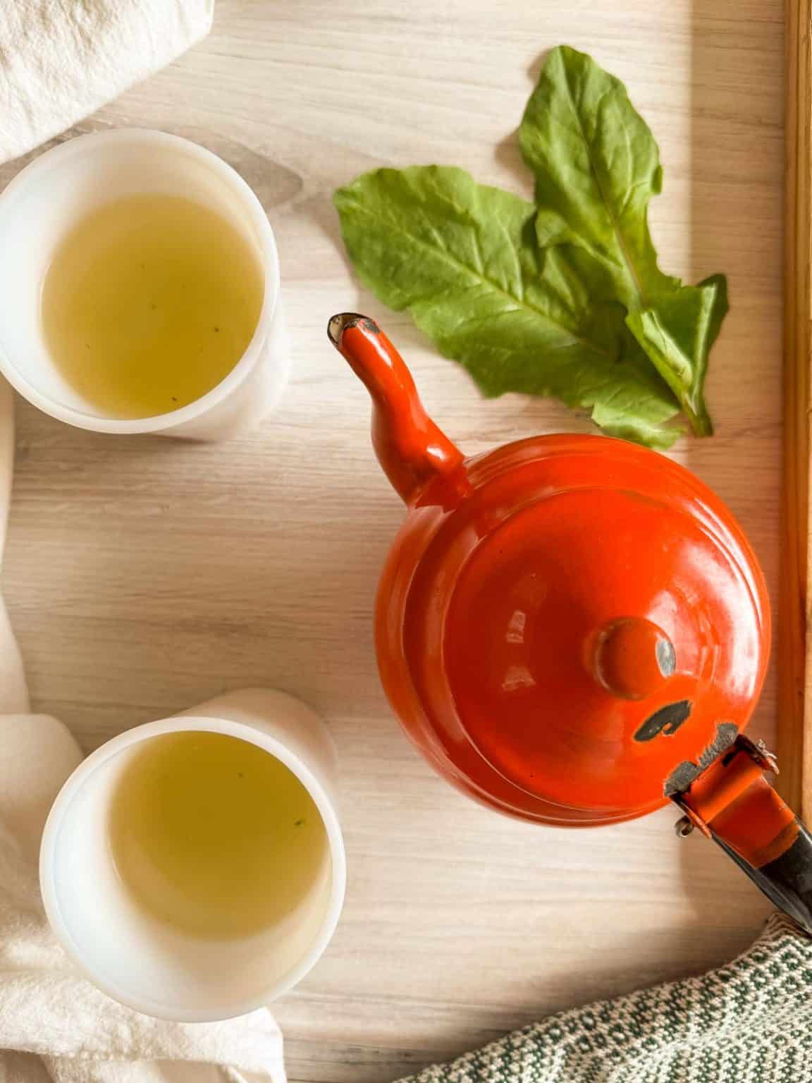 Fresh Dandelion Greens Tea - Little Frugal Homestead