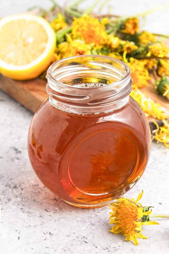 Dandelion Syrup - Little Frugal Homestead