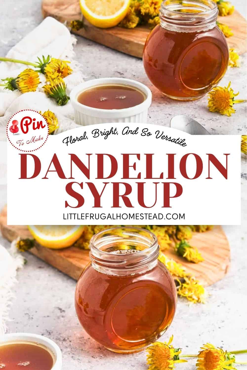 Dandelion Syrup - Little Frugal Homestead