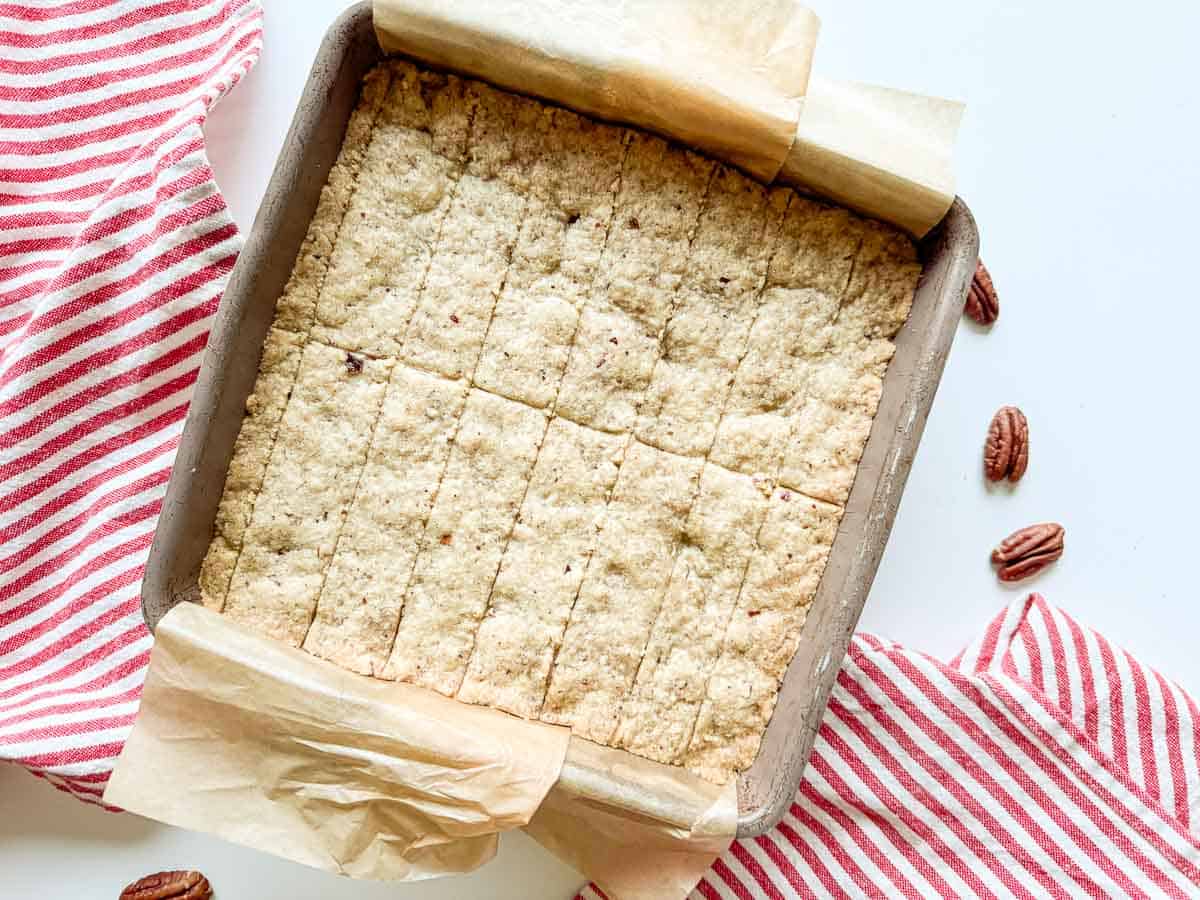 Brown Sugar Pecan Shortbread - Little Frugal Homestead