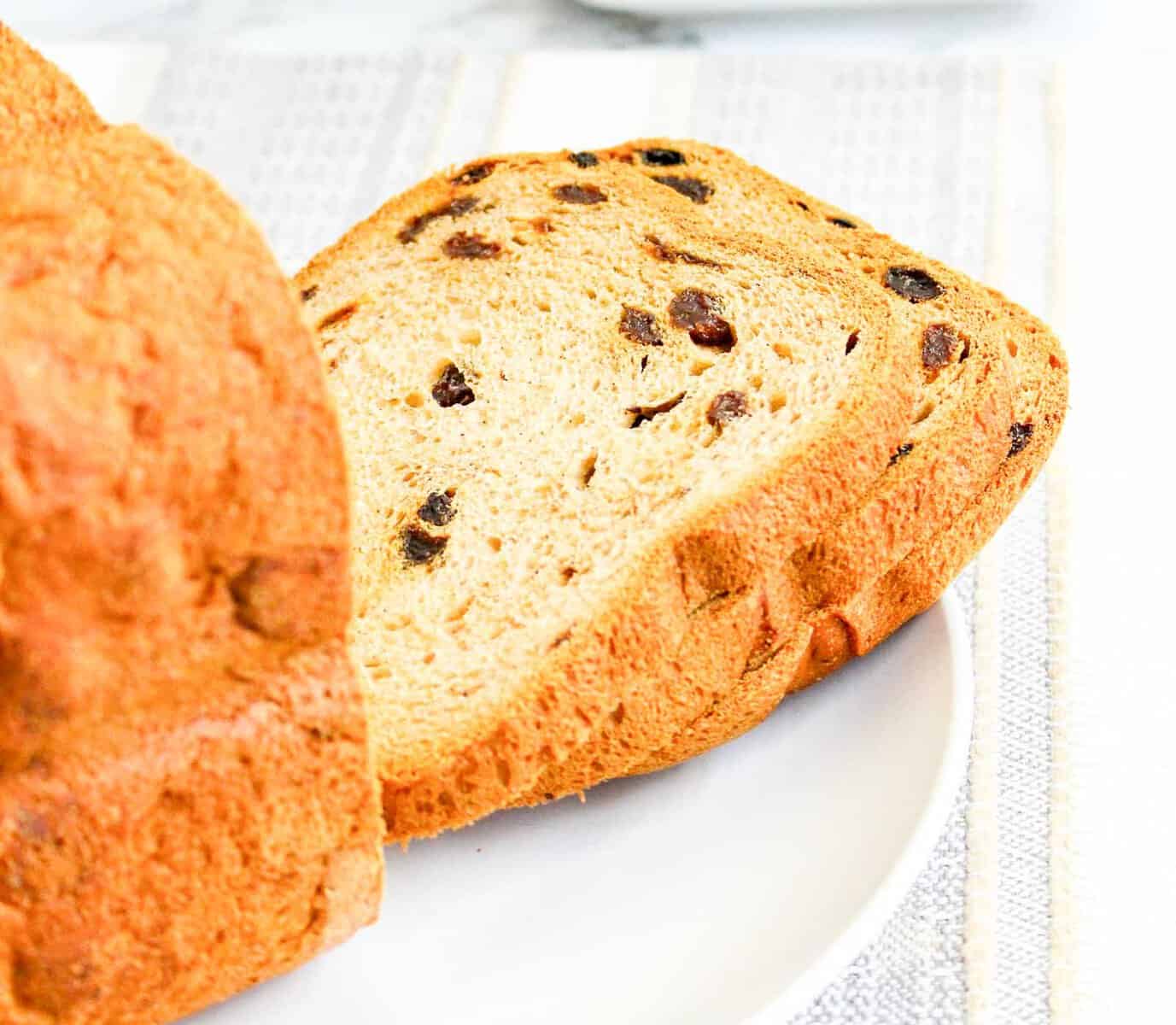 Bread Machine Cinnamon Raisin Bread - Little Frugal Homestead